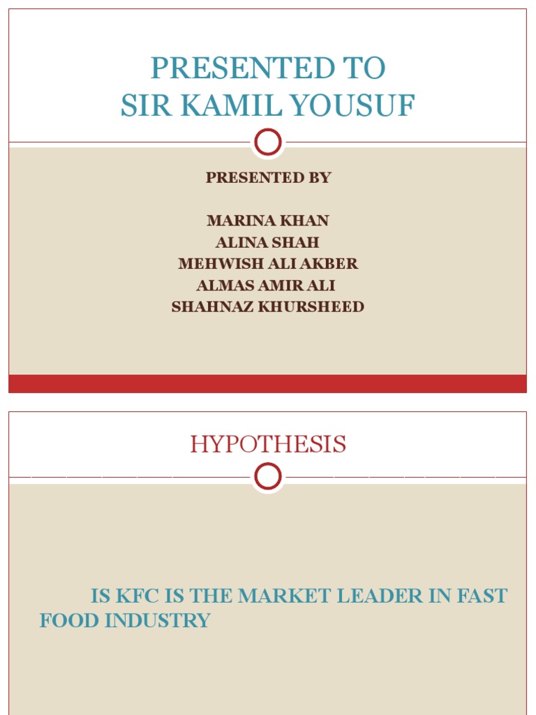 KFC Final | PDF | Swot Analysis | Fast Food Restaurants