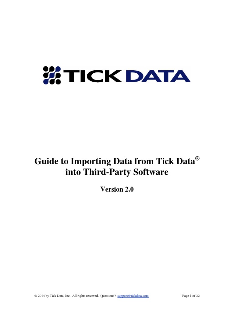 Importing Data From Tick Data Into 3rd Party Software | PDF | File ...