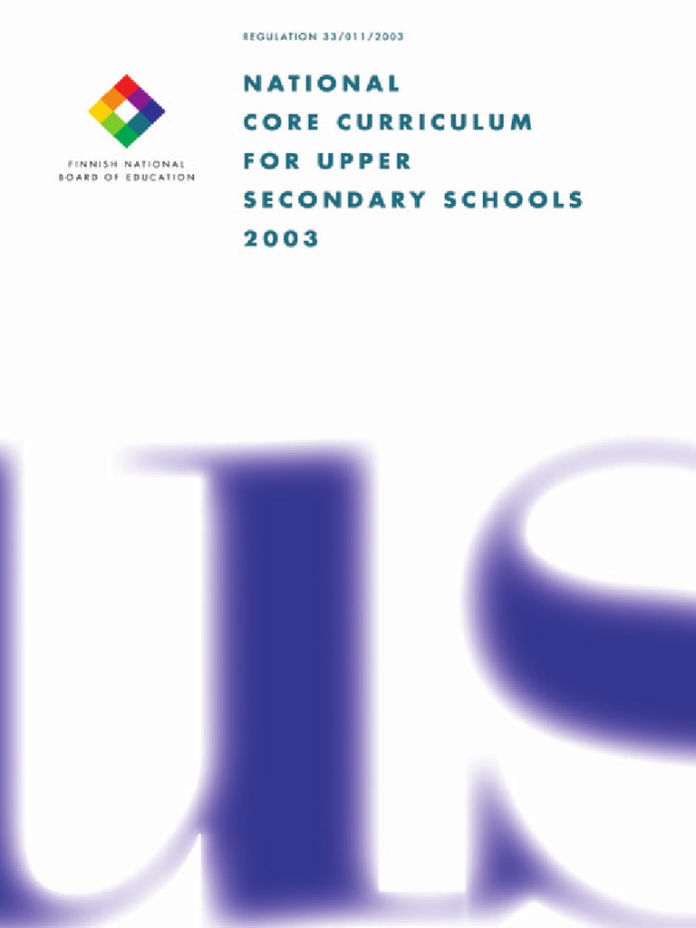 Finnish Core Curriculum | PDF | Curriculum | Secondary Education