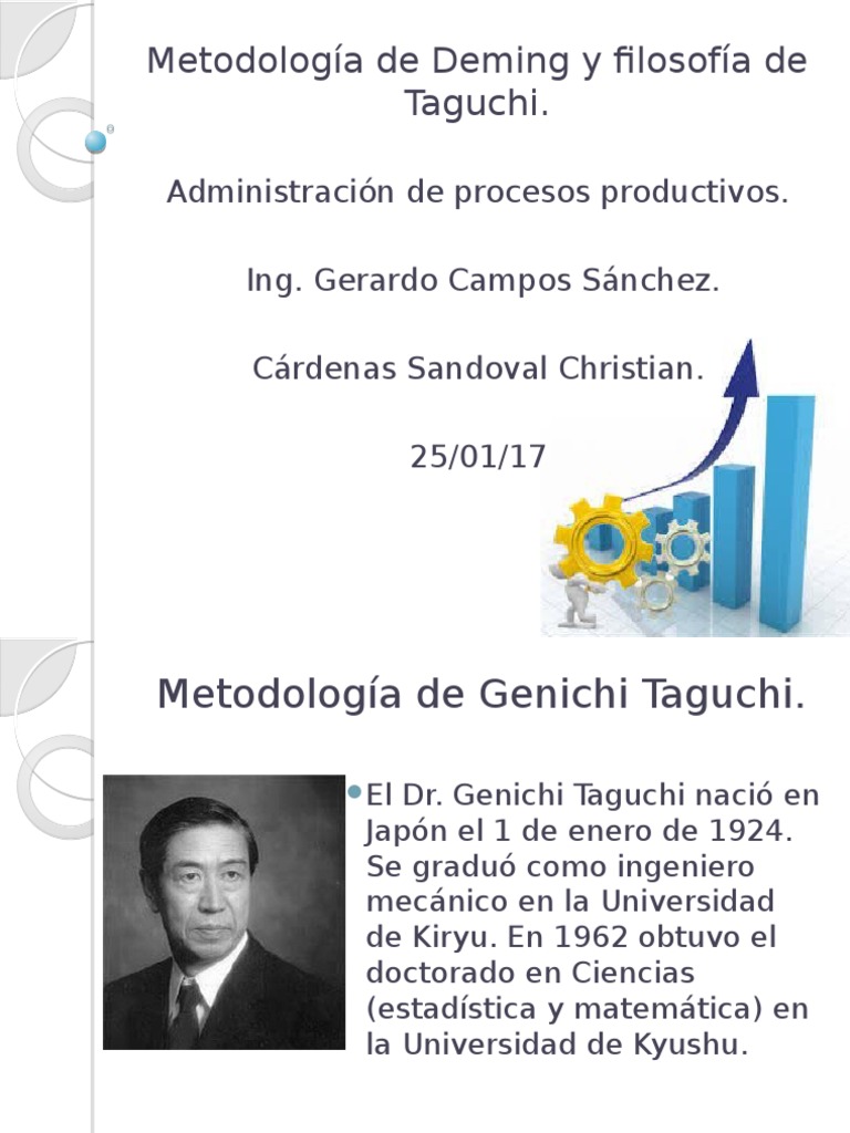 Metodología de Deming y Filosofía de Taguchi | PDF | Calidad (comercial ...