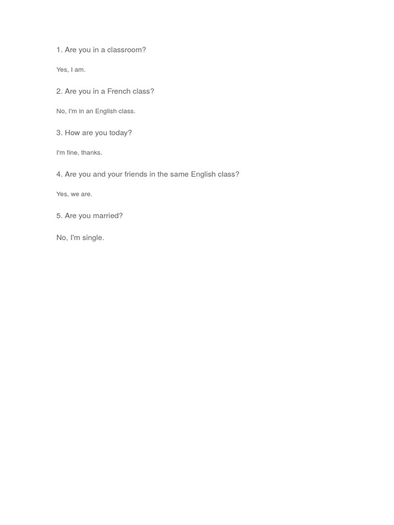 Are You in A Classroom?: Yes, I Am | PDF