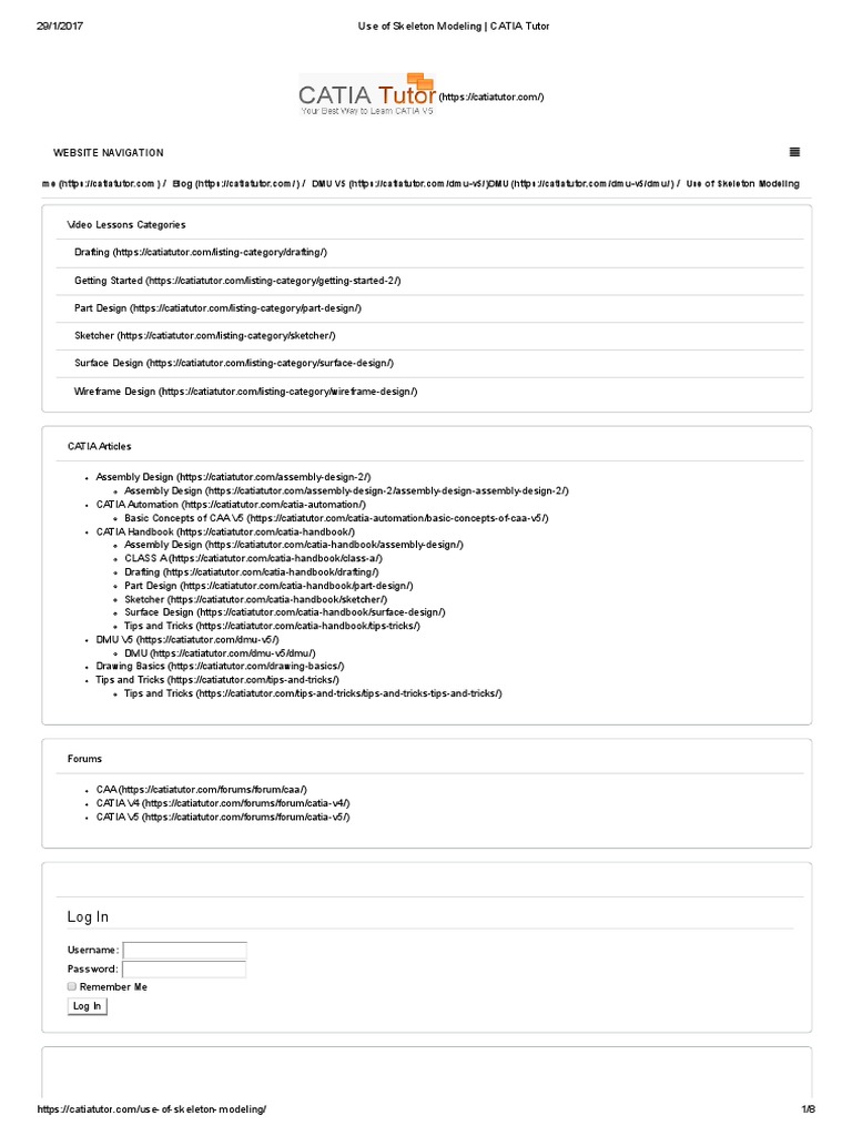 CATIA V5 Skeleton Modeling Guide | PDF | 3 D Modeling | Systems Science
