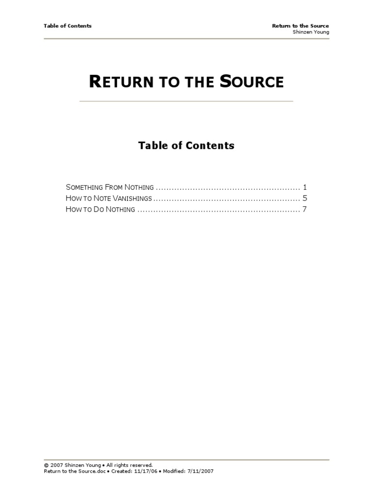 Return To The Source PDF | PDF | Śūnyatā | Nothing