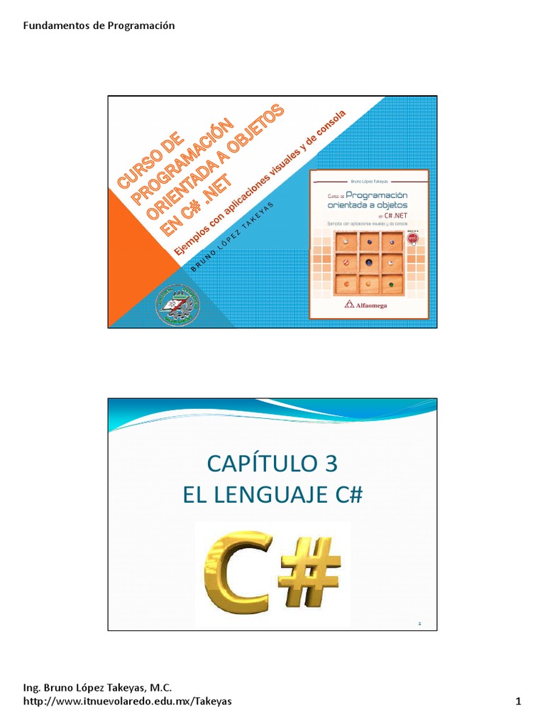 El Lenguaje C# | PDF | .NET Framework | Gestión de tecnología de la ...