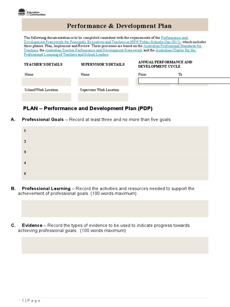 pdp teacher template 1 1 | Software Development Process | Educational ...