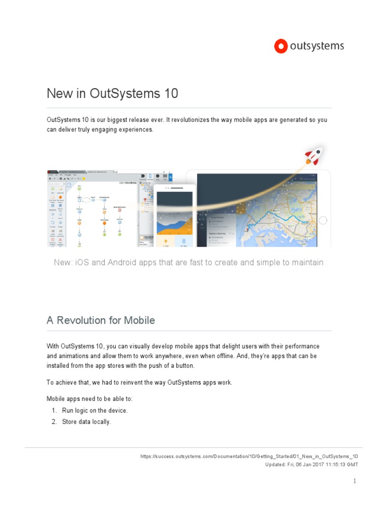 New in OutSystems 10 | PDF | Web Application | Mobile App