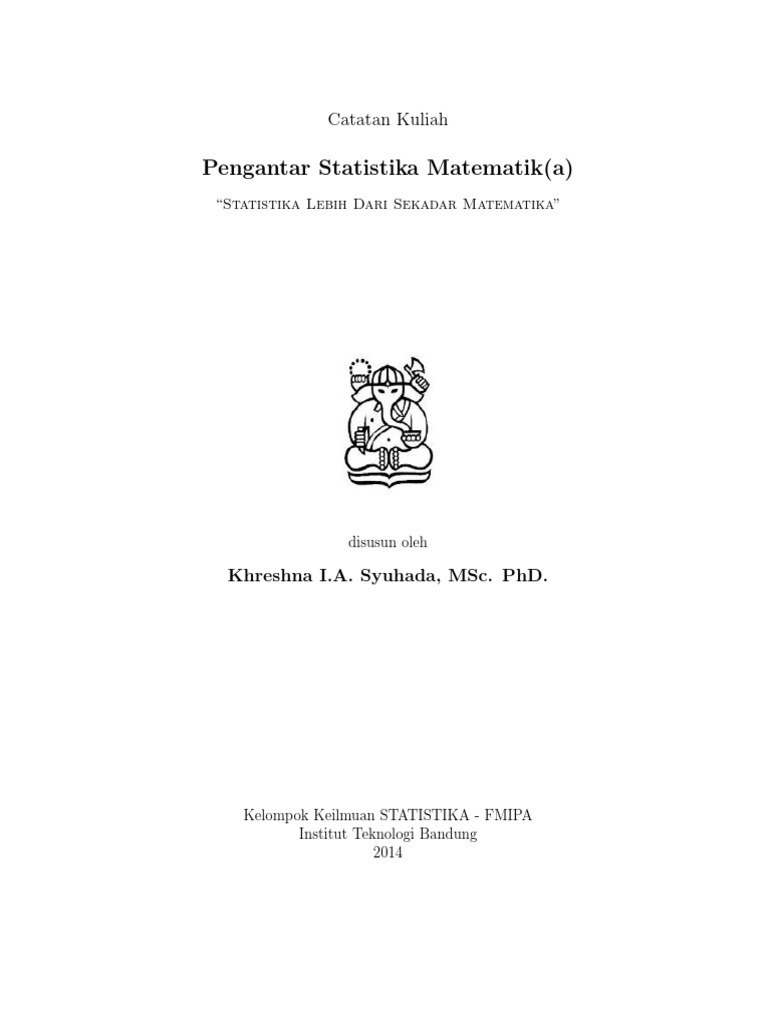 Statistika Matematika ITB PDF | PDF | Metode & Bahan Ajar | Sains ...