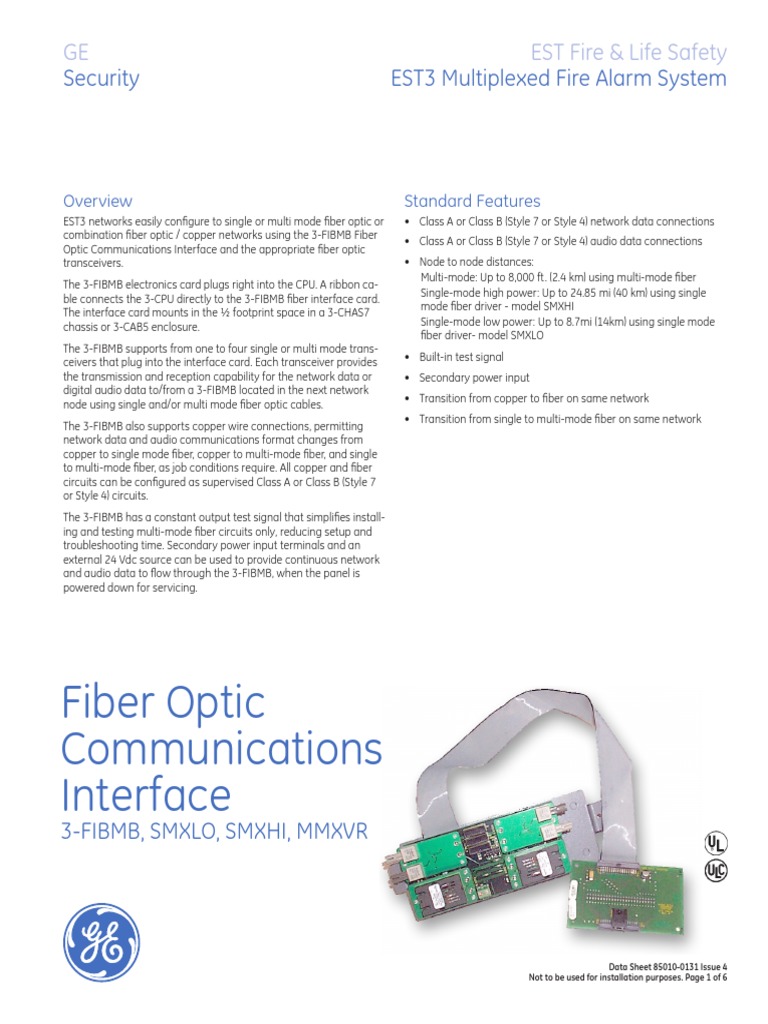 (3-FIB) Fiber Optic Communications Interface | PDF | Fiber Optic ...