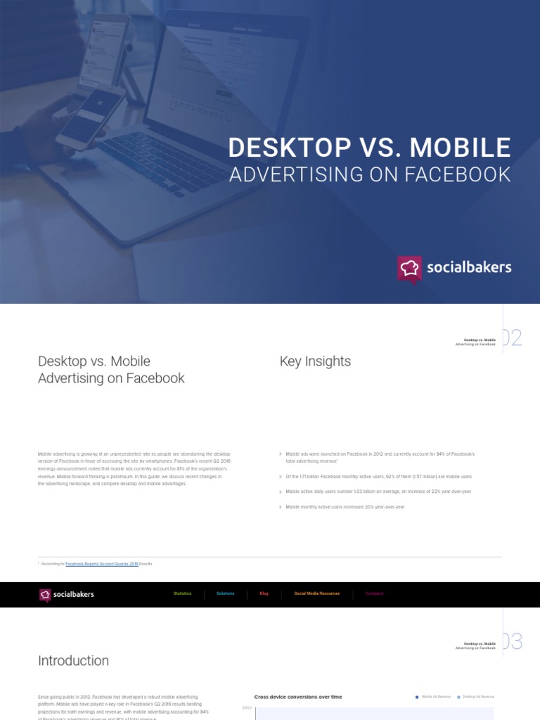 Facebook Advertising: Mobile vs. Desktop | PDF | Facebook | Advertising