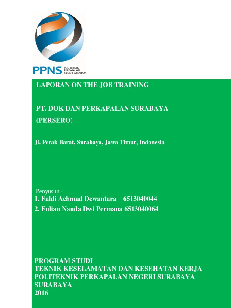 Laporan On The Job Training PT Dok Apar | PDF