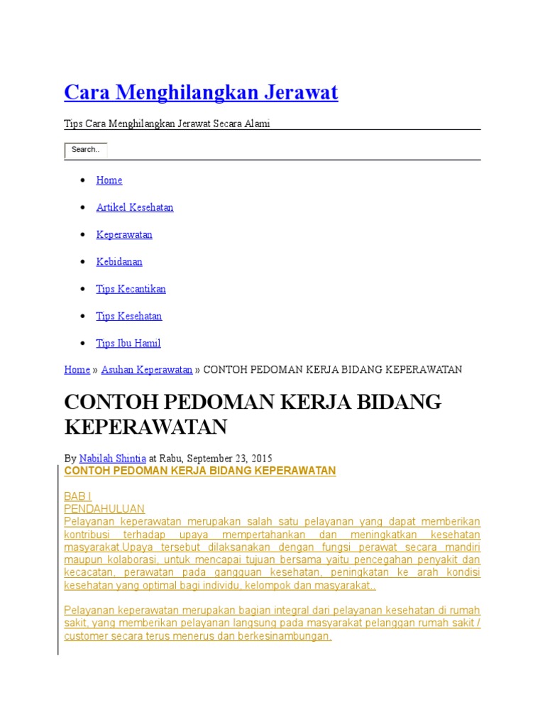 Kps 8 Standar Perawat | PDF