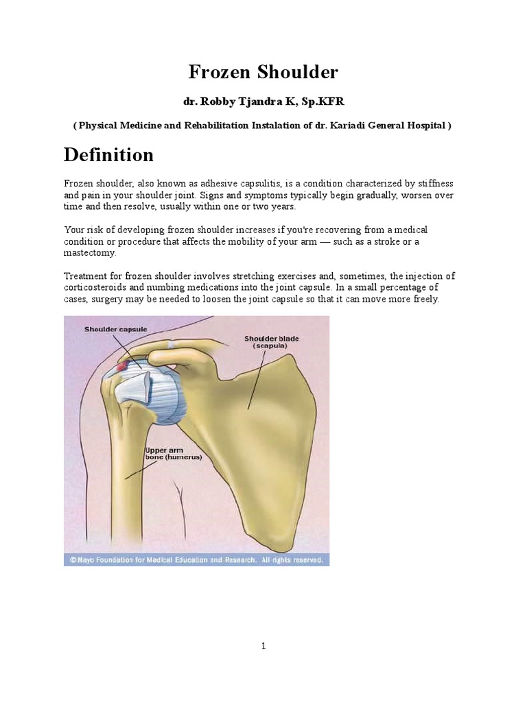 Frozen Shoulder (Revision) | PDF | Shoulder | Musculoskeletal System