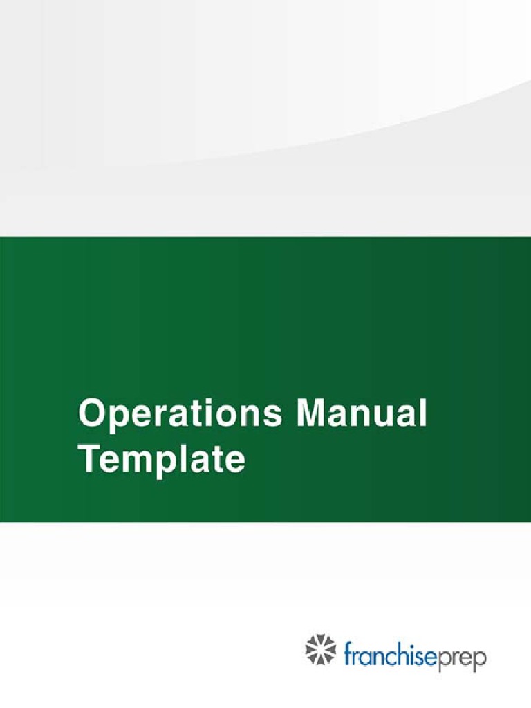 Restaurant OPS Manual TOC | PDF | Franchising | Government Information