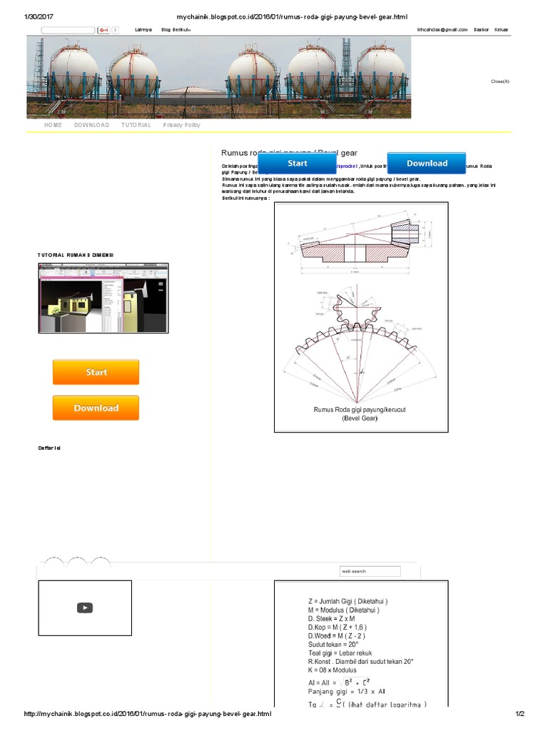 Rumus Roda Gigi Payung Bevel | PDF