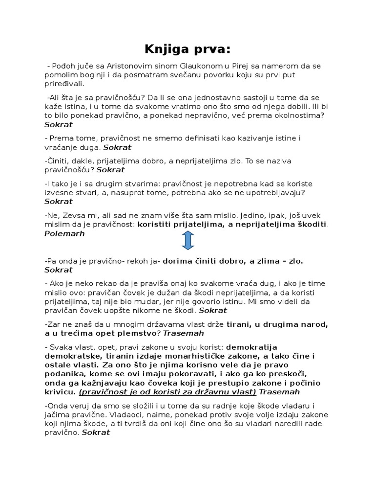Platon - Država (Citati) | PDF