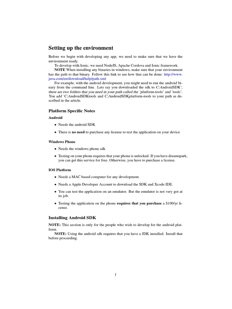 Mobile Development Tutorial | PDF | Software Development Kit | Android (Operating System)