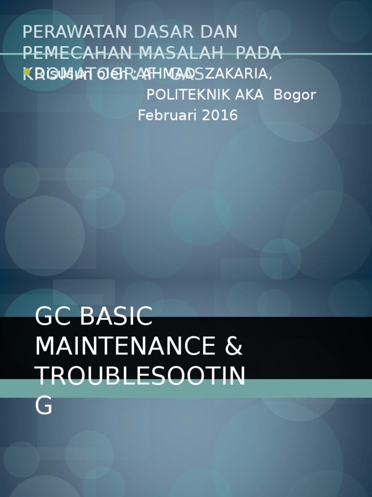 Maintenance GC 2016 | PDF
