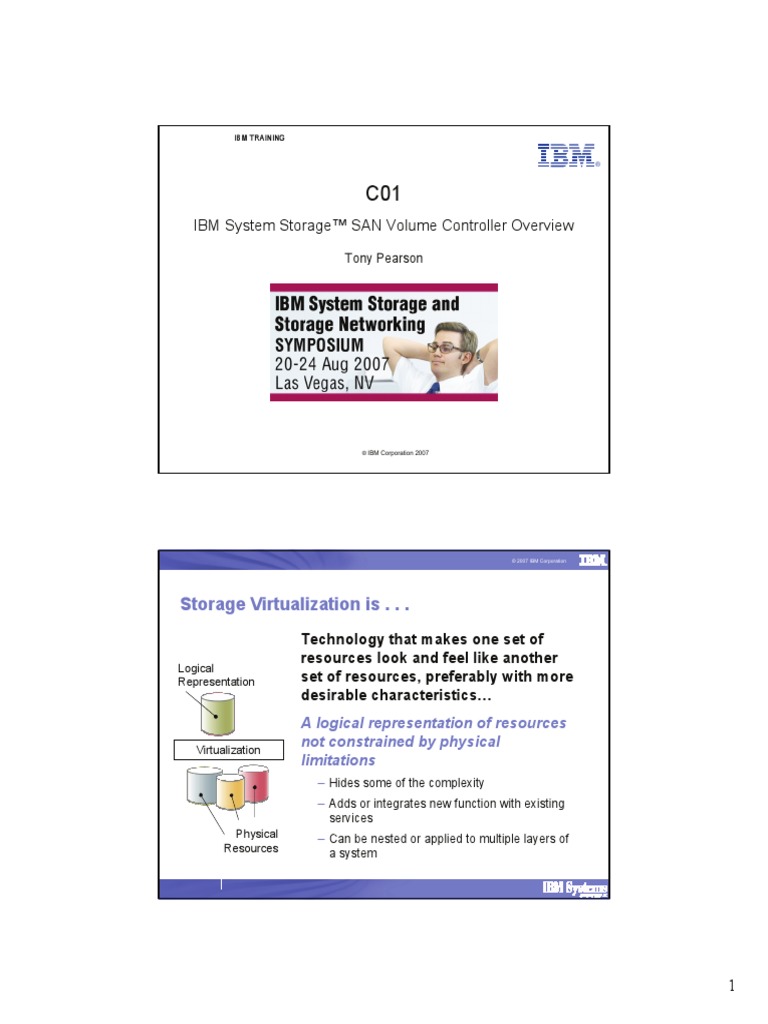 IBM System Storage™ SAN Volume Controller Overview | PDF | Virtualization | Replication (Computing)