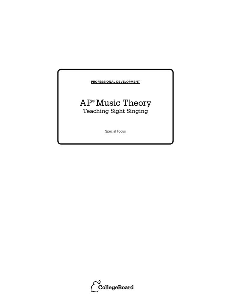 AP Music Theory - Teaching Sight Singing | PDF | Mode (Music) | Singing