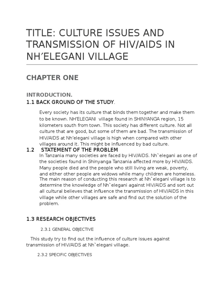 Research Proposal (Autosaved) | Hiv/Aids | Infection
