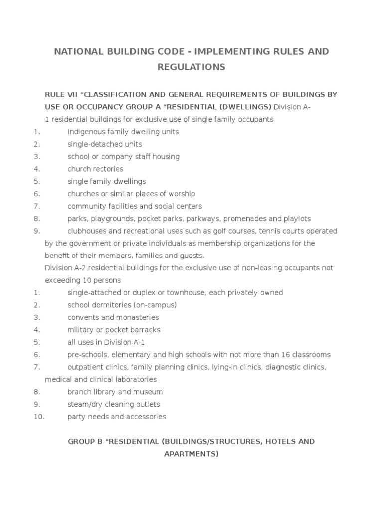 National Building Code | PDF