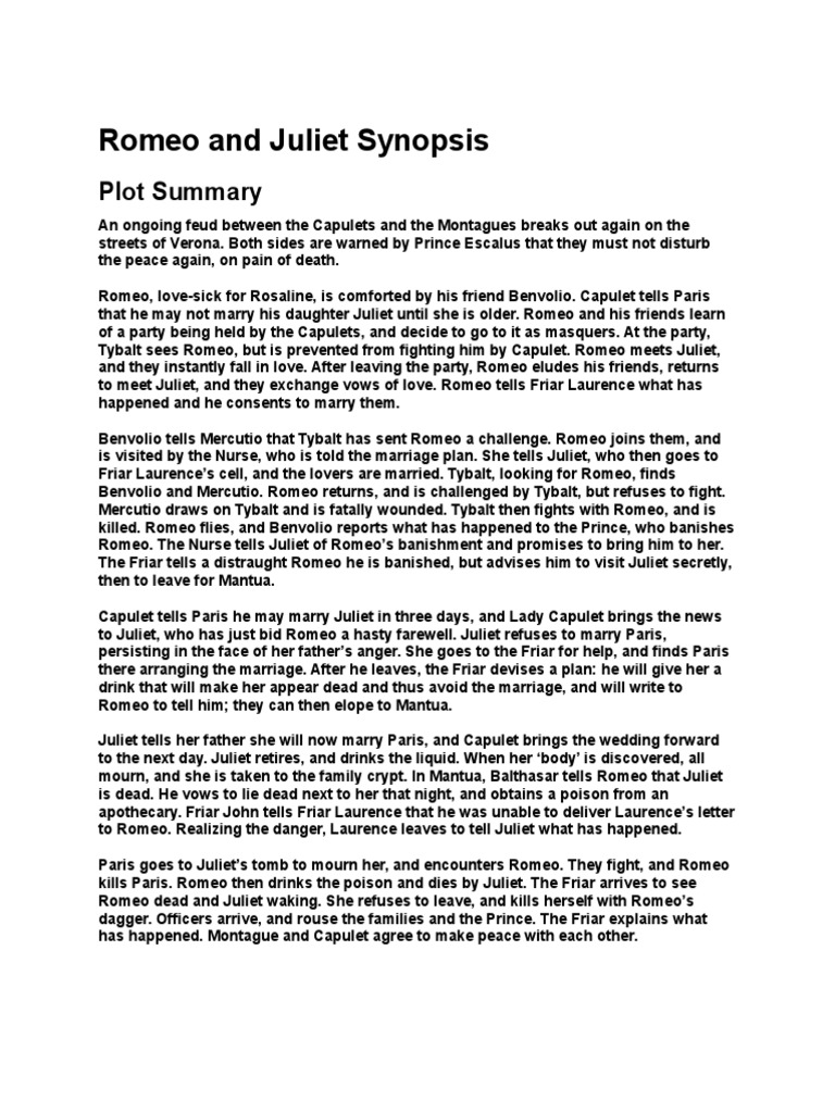 Romeo and Juliet Synopsis | Characters In Romeo And Juliet | Literary Characters