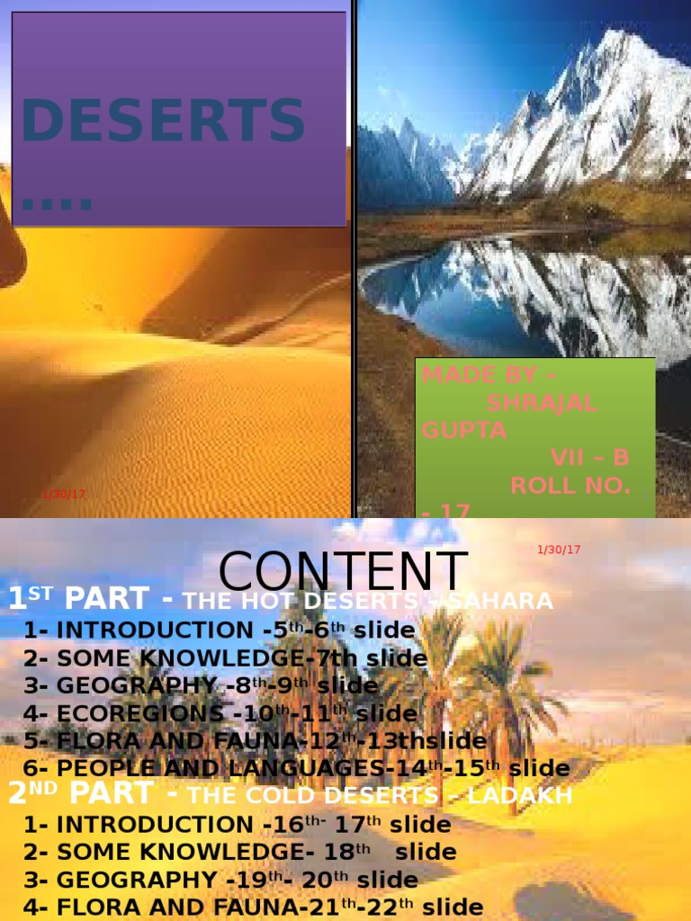 Deserts | PDF | Sahara | Physical Geography