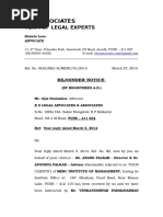 Sample Legal Notice 138 | PDF | Cheque | Negotiable Instrument
