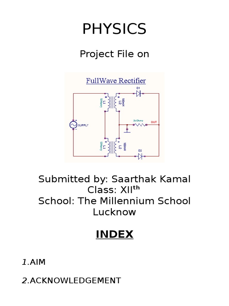 Physics: Project File On | PDF