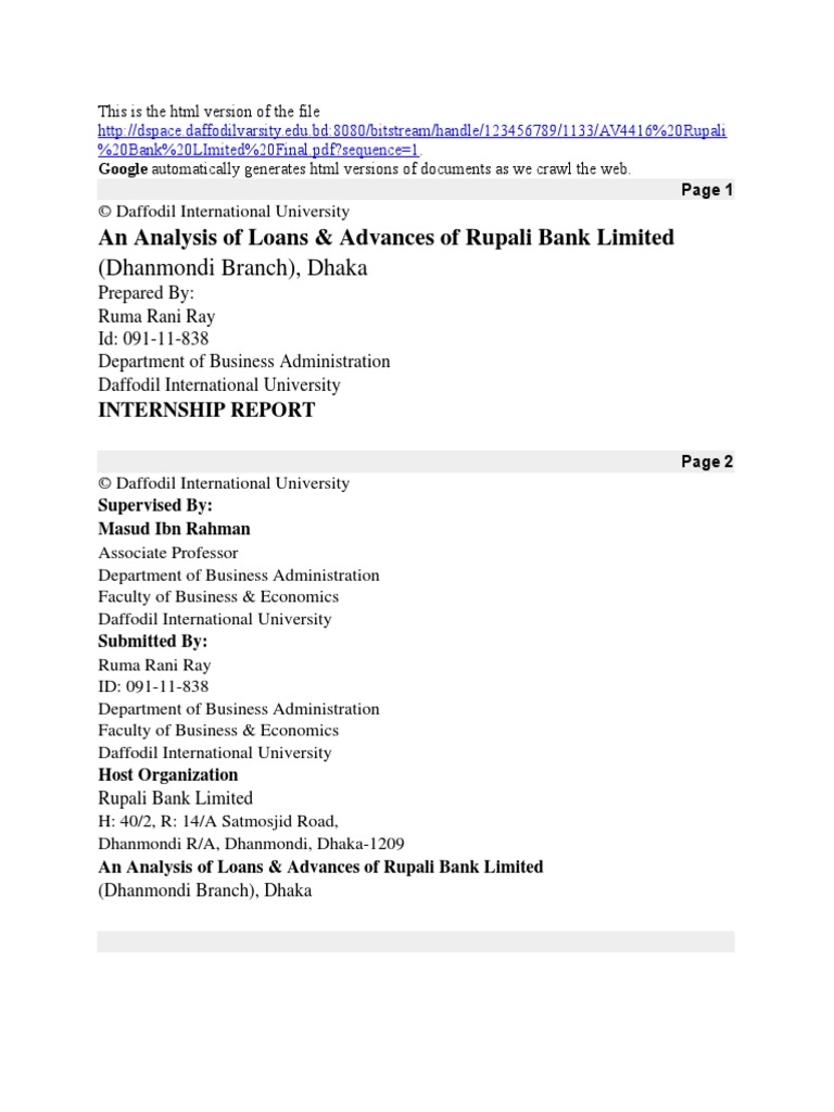 Rupali Bank | PDF | Letter Of Credit | Credit (Finance)