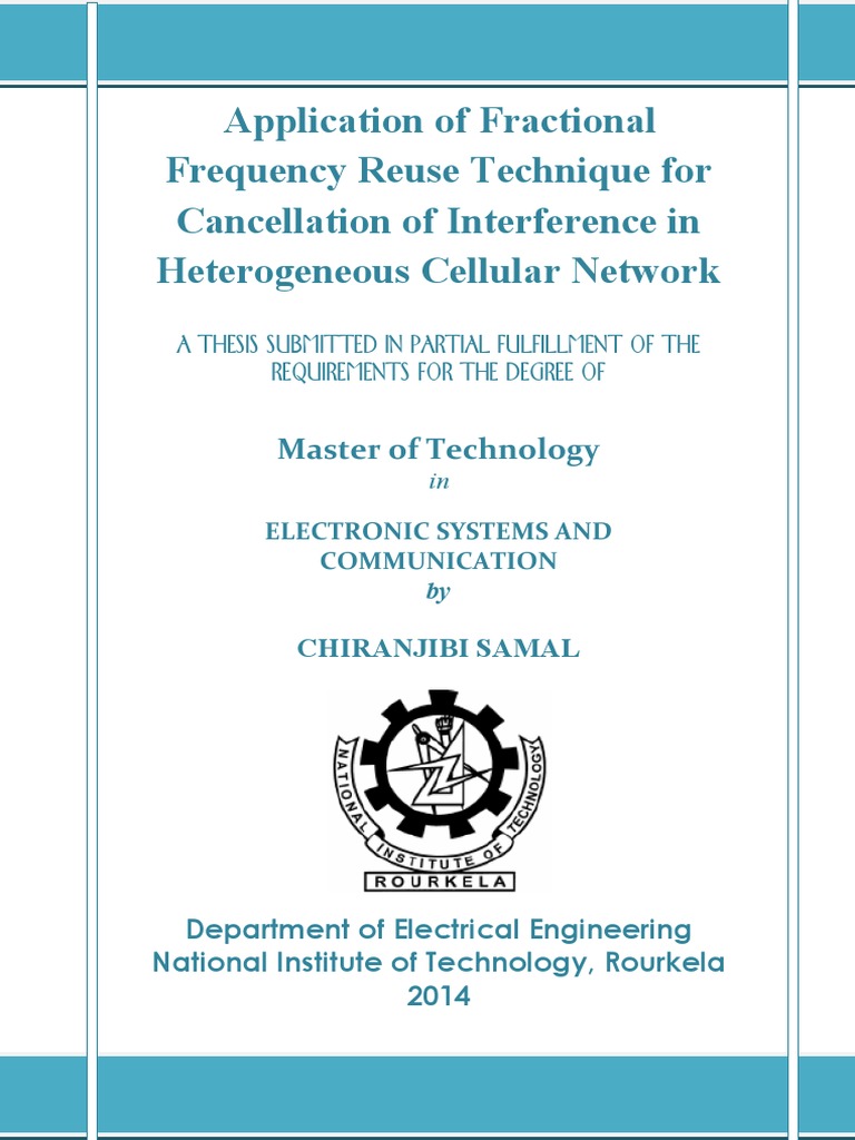 Application of Fractional Frequency Reuse Technique For Cancellation of ...