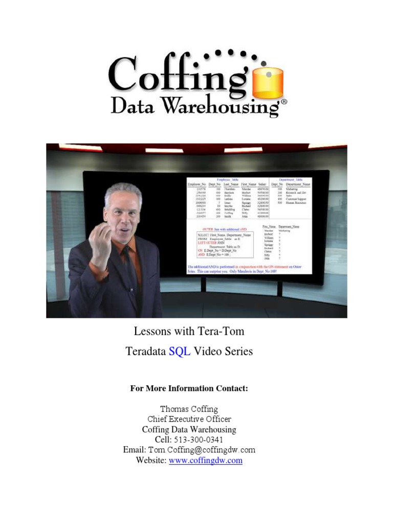 Lessons With Tera-Tom Teradata Video Series | PDF | Sql | Table (Database)