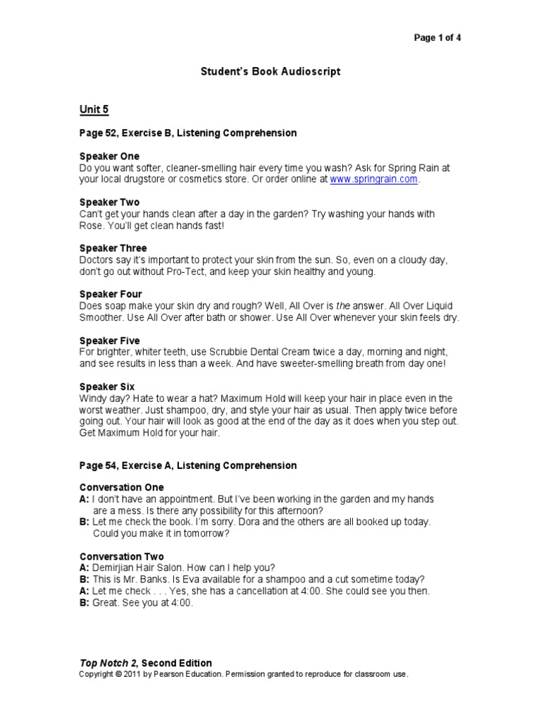 Unit 05 Audioscript | PDF | Maya (Illusion) | Beauty