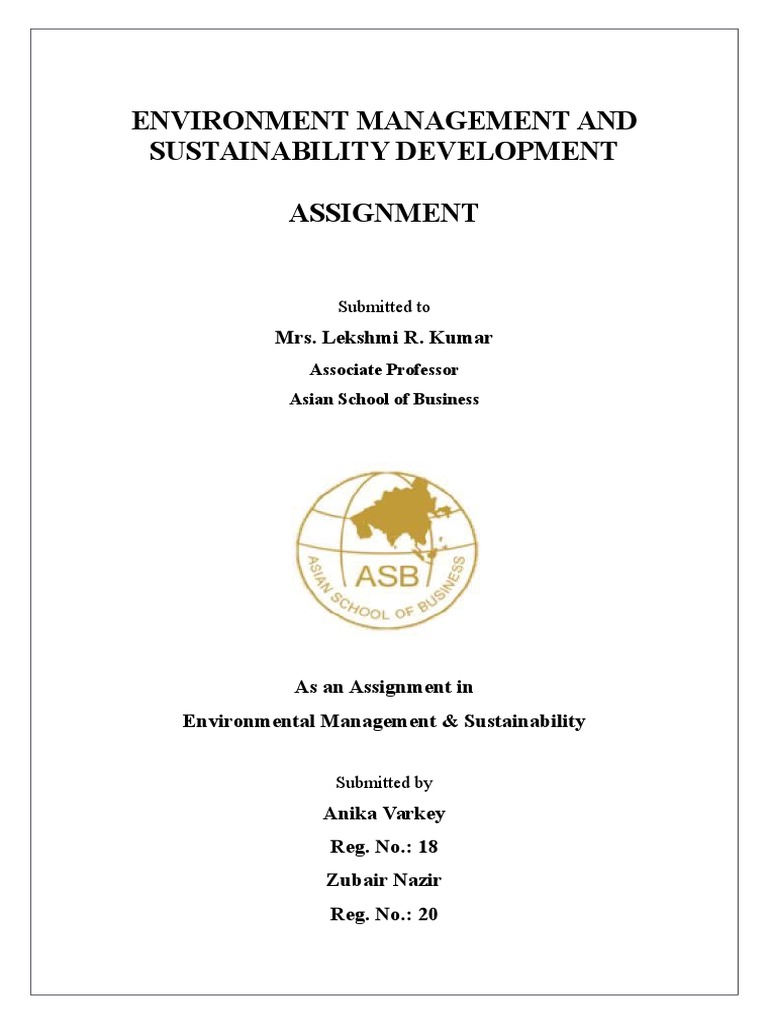 Environment Management and Sustainability Development Assignment | PDF ...