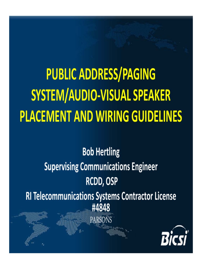Guidelines for Effective Placement and Wiring of Public Address, Paging ...