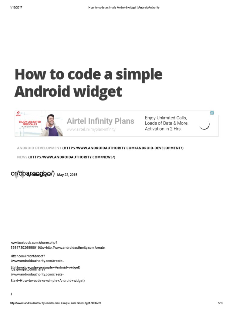 Android Widget - AndroidAuthority | PDF | Android (Operating System) | Widget (Gui)