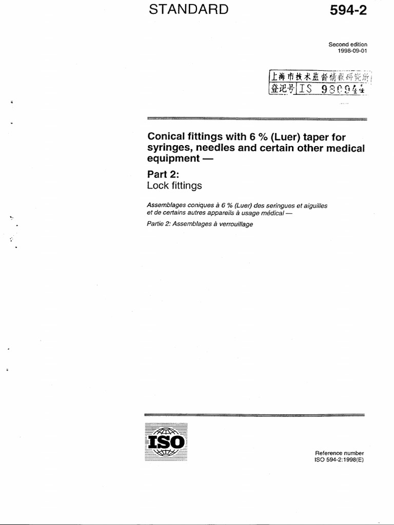 ISO 594-2 Conical Fittings | PDF