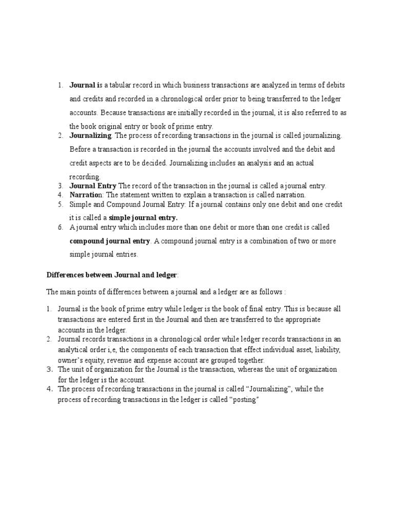 Compound Journal Entry. A Compound Journal Entry Is A Combination of ...