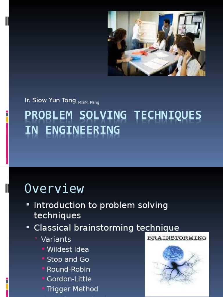 Ir. Siow Yun Tong: Miem, Peng | PDF | Brainstorming | Scientific Method