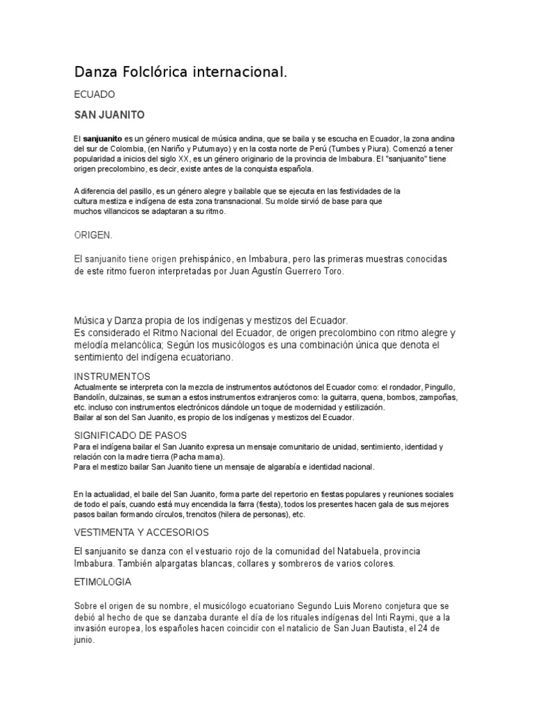 Danza Folclórica Internacional Pdf Bailes Entretenimiento General
