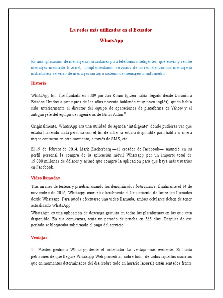 WASTHSAP | Descargar gratis PDF | Cuál es la aplicación | Servicios en ...