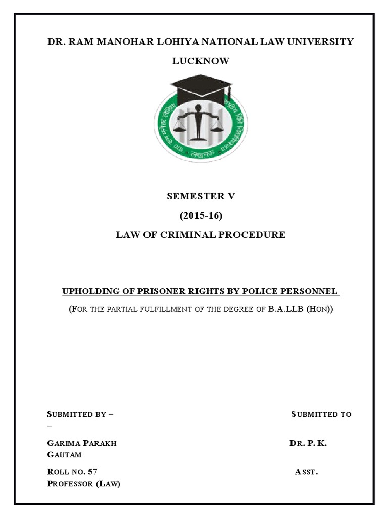 CRPC Project | PDF | Arrest | Criminal Procedure In South Africa