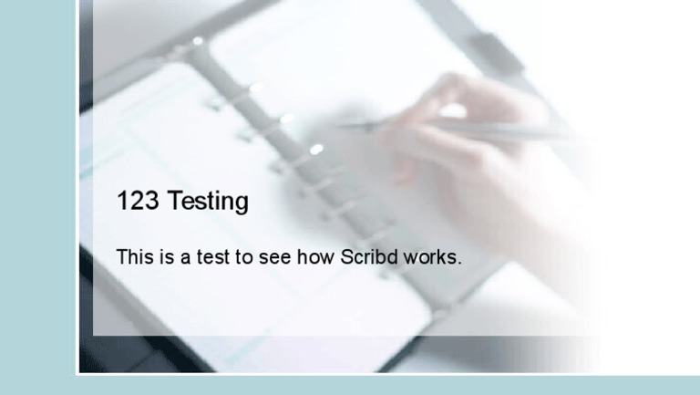 123 Testing Sribd | PDF