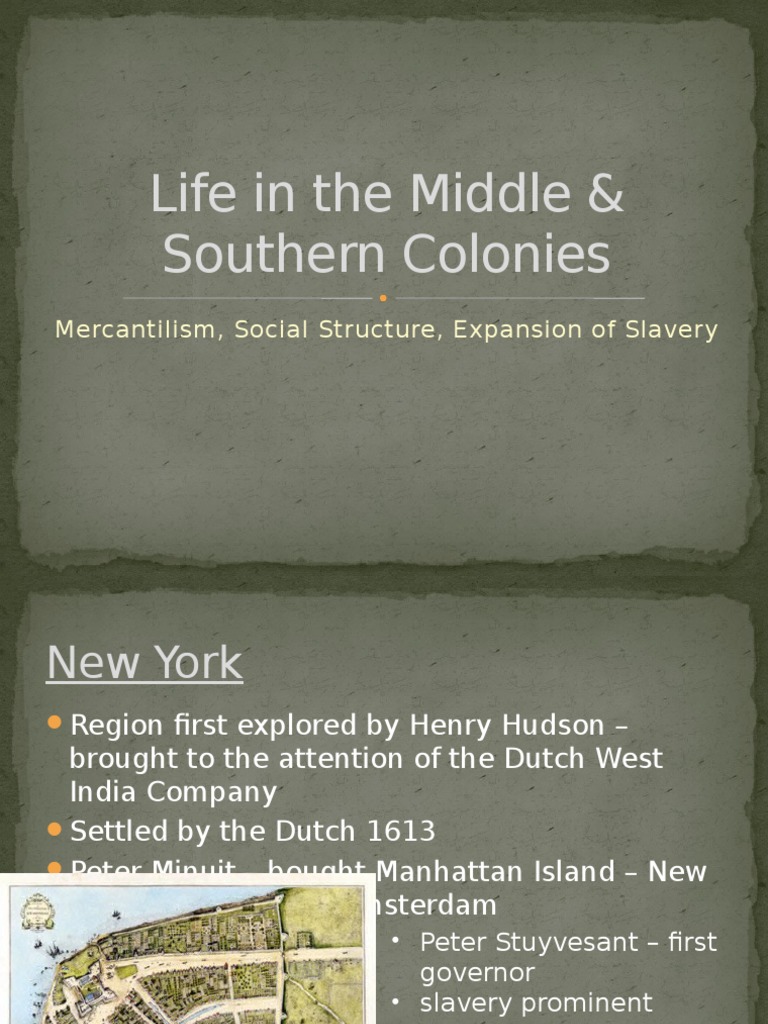 Life in the Middle & Southern Colonies | PDF | Maryland | Slavery