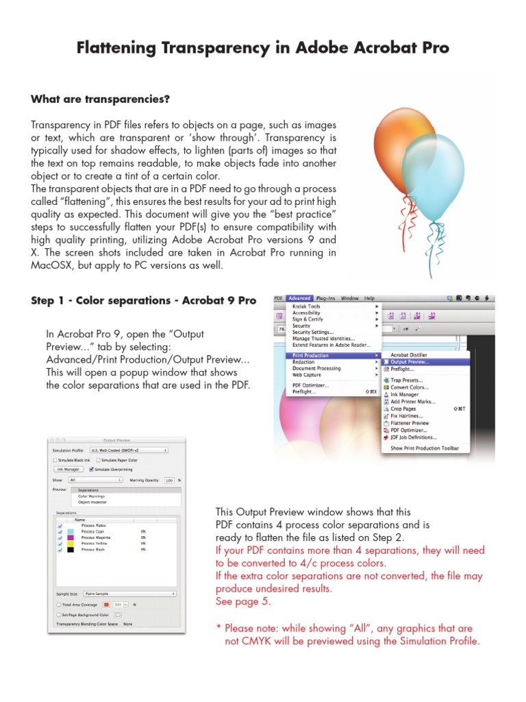 Transparency Flattening Acrobat | PDF | Portable Document Format | Graphics