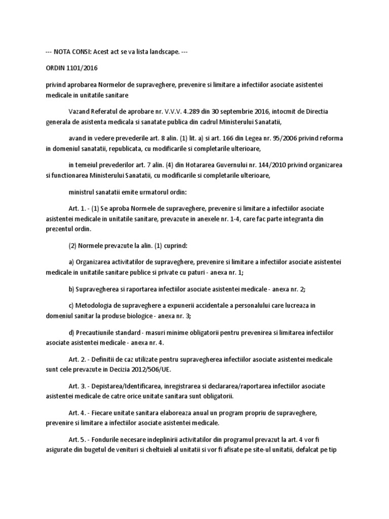 Supravegherea Prevenire Si Limitarea Infectiilor Asociate Asistentei ...