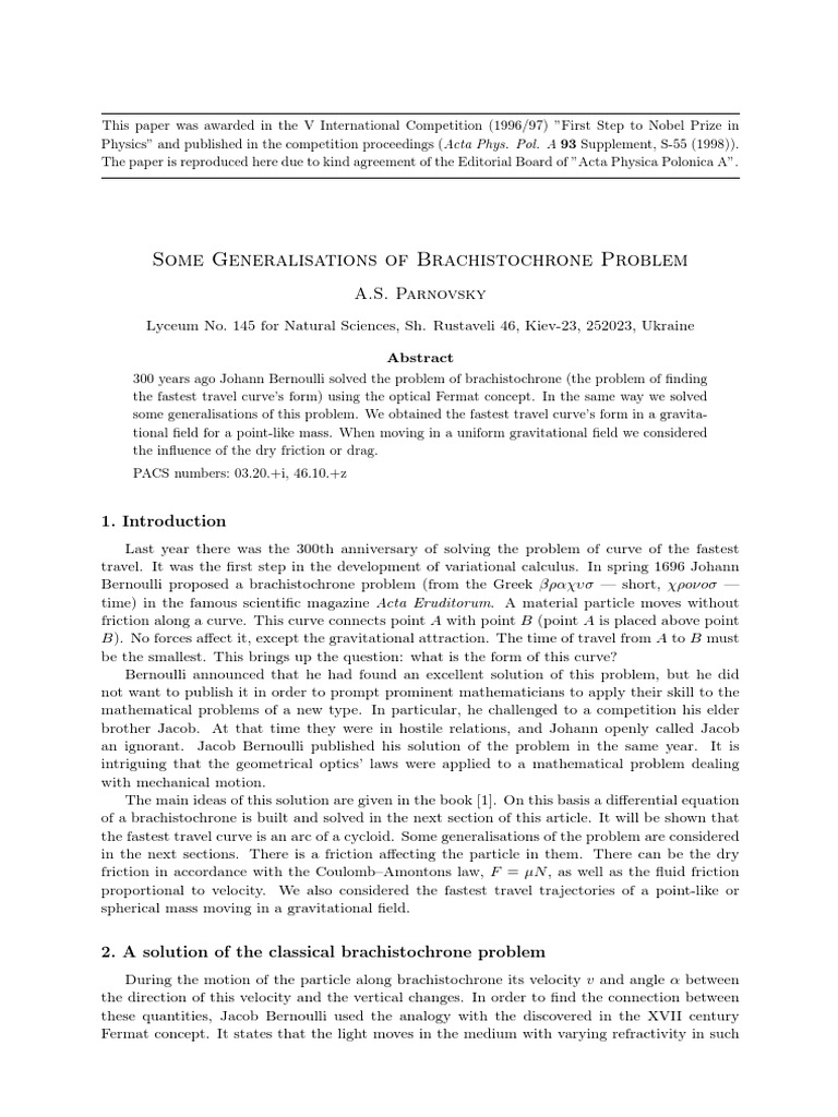 Fastest Curves in Changing Fields: Solving Generalizations of the ...