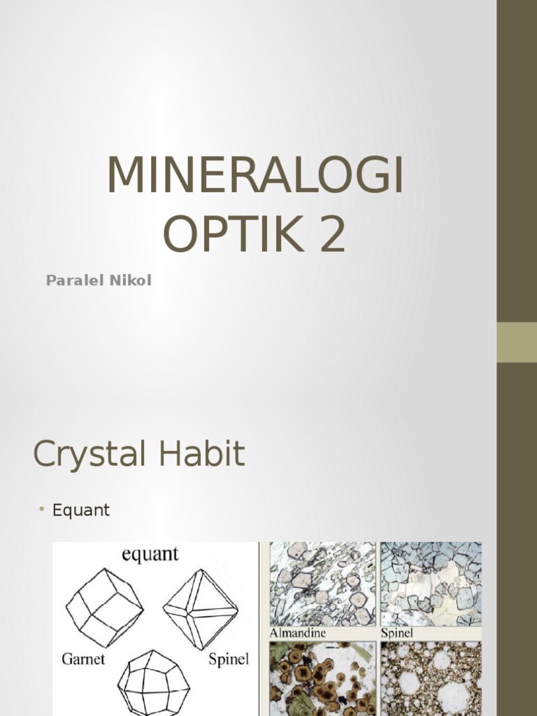 Mineralogi Optik 2 | PDF