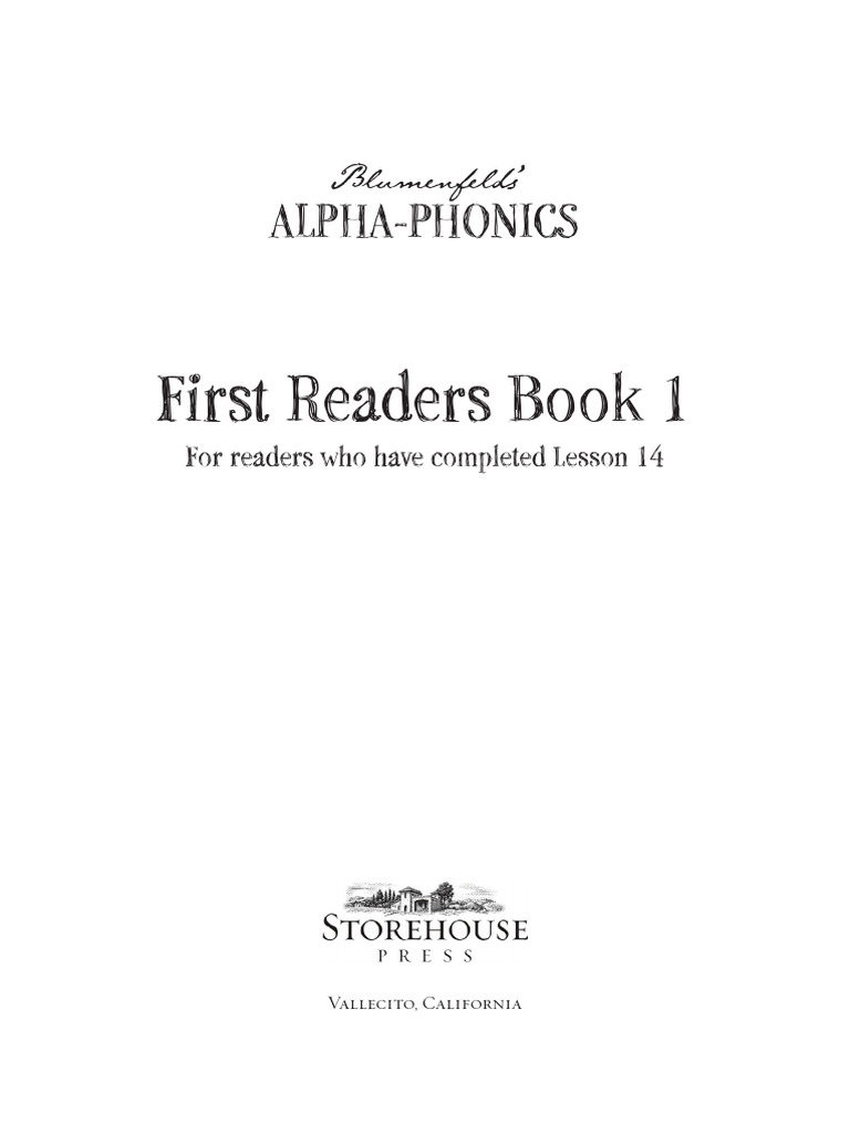 Alpha-Phonics Readers Vol 1 (Sample) | PDF | Literacy | Language Arts ...