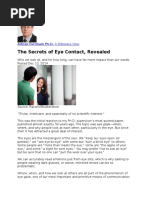 Oculesics | PDF | Nonverbal Communication | Psychological Concepts